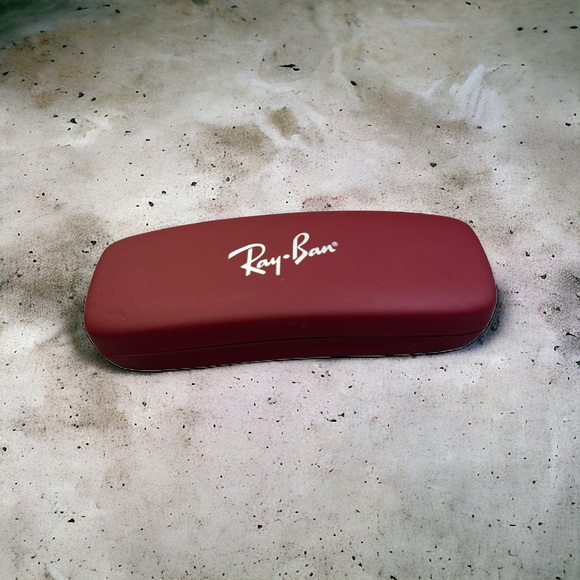 Ray-Ban | Accessories | Rayban Eye Sun Glasses Shade Case Burgundy Hard ...